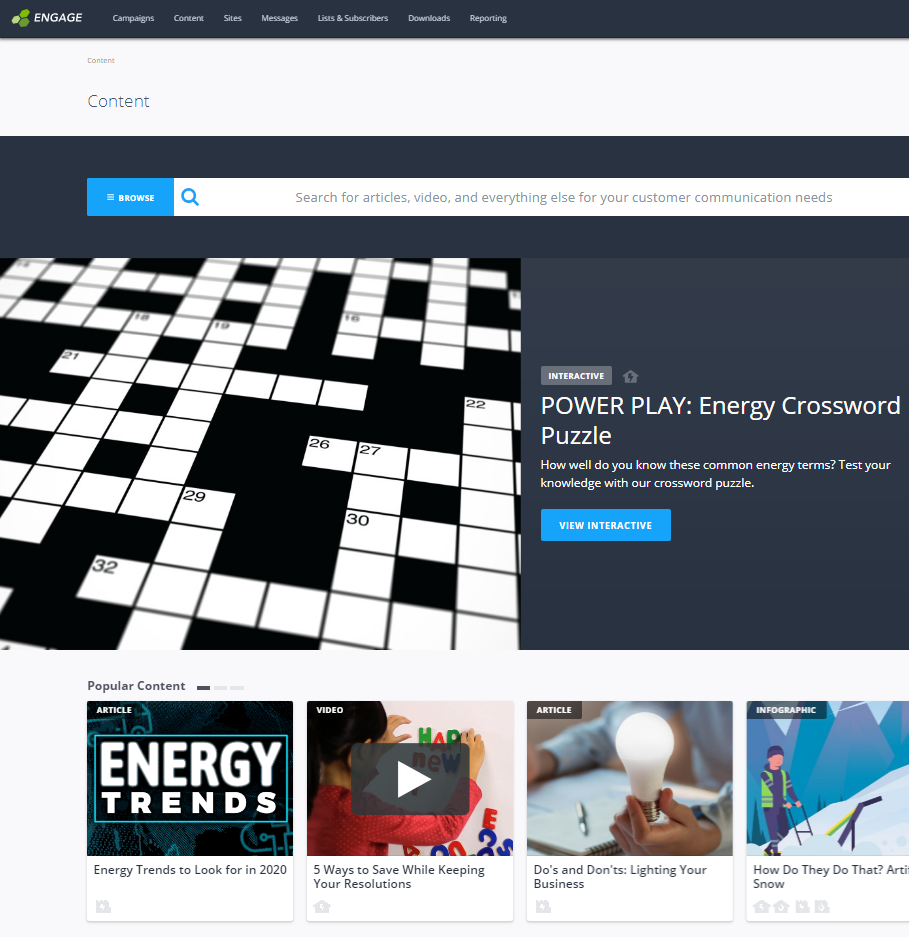 How do I search for content?