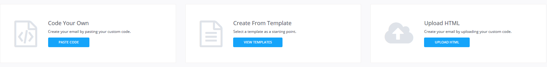 How do I create Emails by uploading HTML?